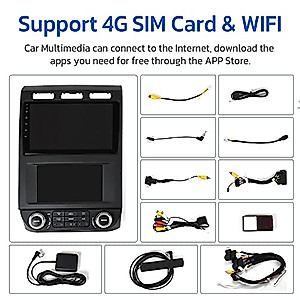 Dual Screen for Ford F150 Car Radio 2015 2016 2017 2018 2019 2020 2021 Head Unit Auto Stereo Multimedia Player GPS Navigation Carplay Touch Screen (4G+64GB)