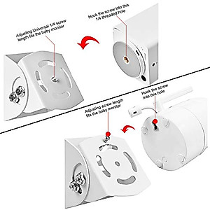 2 Pack Adjustable Angle Wall Mount Bracket for Motorola Baby Monitor, Samsung, Babysense, HelloBaby, VAVA, Infant Optics DXR-8,Arlo and Most Universal Monitors Camera, Aluminum Alloy Material