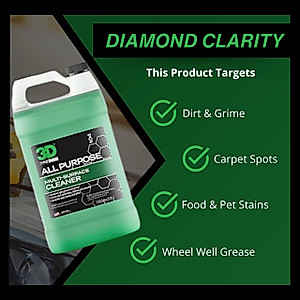 3D All Purpose Cleaner for Car, Home & Office Use - Multi Surface Cleaner Refill 1 Gallon