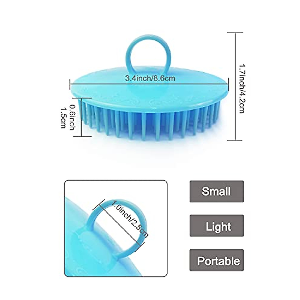 Hair Scalp Massager Shampoo Brush, 6 Pcs Scalp Brush Shower, Soft Scalp Scrubber for Dandruff, Scalp Exfoliator for Adults, Children and Pets