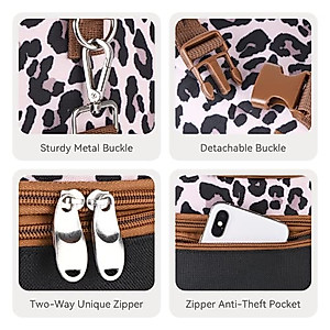 Momcozy Insulated Baby Bottle Bag, Multi-Function Breastmilk Cooler Bag, Fit as Wine Carrier or for Milk Bottles Like Dr. Brown, Comotomo, Philips, Nuk, Lansinoh, Leopard Print