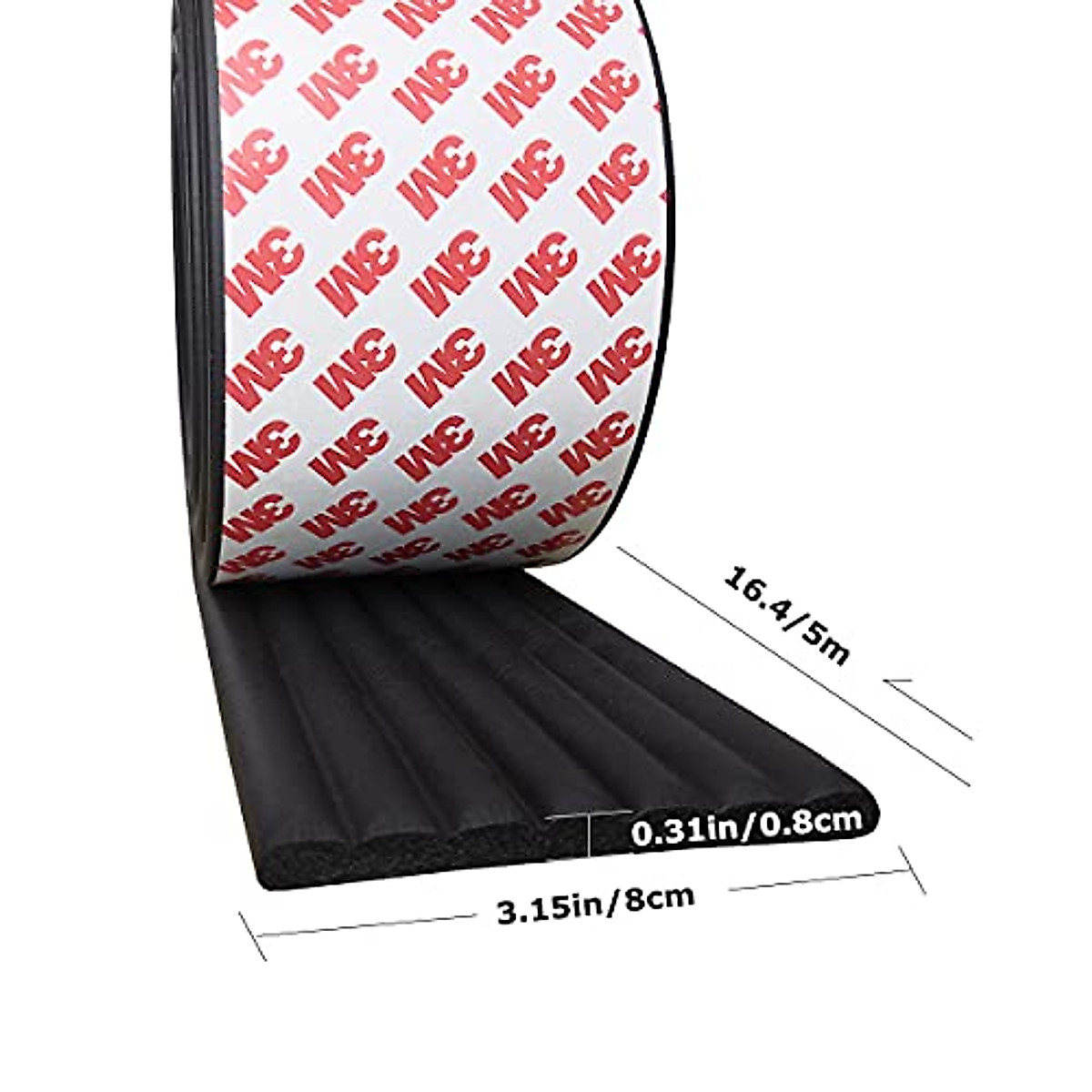 Makibi Edge Protector for Baby | Edge Guard Baby Proofing | Edge Bumpers for Furniture, Table, Desk | 3M Pre-Taped | 16.4ft/5m (Black)