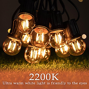 Grensk E26 Low Watt LED Light Bulbs 1W G40 Edison Small Light Bulbs Equivalent to 10Watt,Ultra Warm Light 2200K for Decorative Lighting or Commercial Lighting,Non-Dimmable,Amber Glass,110V,4pcs