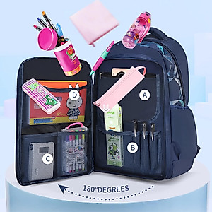 HANXIUCAO School Backpack for Boys Water Resistant School Bags Refrigerator Door Kids Elementary Primary Bookbags Mochilas Morrales Para Niños De 5 6 7 8 9 10 Años(Black)