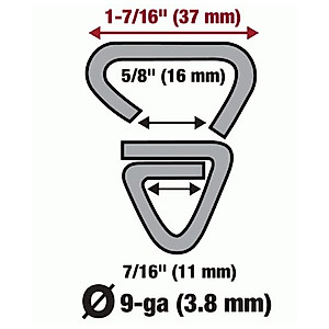 Malco HRS5EV 9-Gauge 1-7/16 in. Hog Ring Steel Staples, 500-Pack