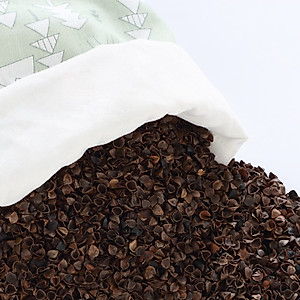 Beisto Baby Anti Roll Side Sleep Pillow Soft Cotton Buckwheat Neck Support Cushion Back Cushion Pillow for Unisex Infant Toddler Anti-Turnover Fixed Bolster, Green, One Size