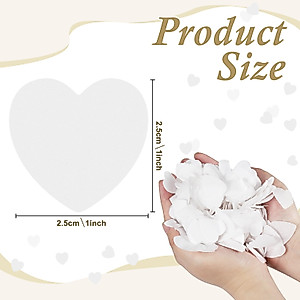 7.5 Oz White Heart Shaped Confetti,27000Pcs Biodegradable Wedding Confetti with A Blue Yarn Bag,Flame Retardant Tissue Paper Confetti for Wedding,Valentine,Celebrations Party