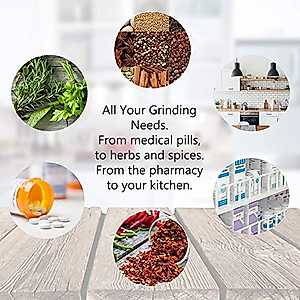 Mortar and Pestle, Sopito 18/8 Stainless Steel Spice Grinder Pill Crusher with Lid for Crushing Grinding Ergonomic Design with Anti Slip Base and Comfy Grip