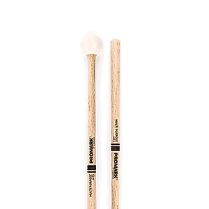 Pro Mark ProMark Drum Mallet - Multi-Purpose Felt Mallet - Soft Felt - For Use with Timpani, Concert Toms and Cymbals - Shira Kashi Oak Handle for Weight - Gradual Taper for Quick Motion - 1 Pair