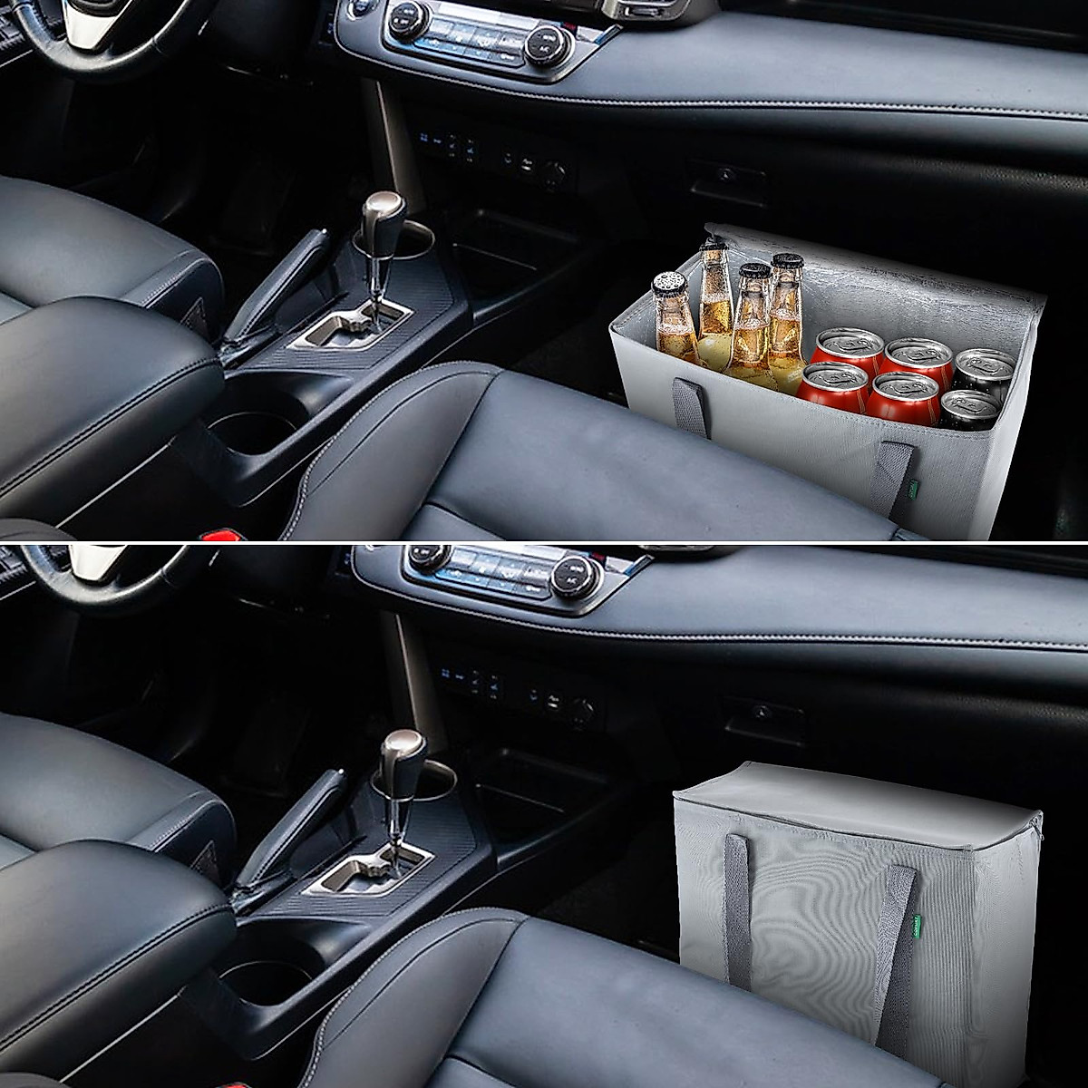 GOPORT 4pcs Insulated Reusable Grocery Shopping Bags, Heavy Duty Large Tote Bag Set with Extra Long Handles Thermal Lining Grocery Bags