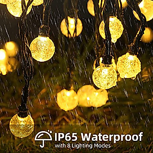 WERTIOO 55FT 100 Led Solar String Lights Outdoor with Remote, Waterproof Solar Powered Outdoor Lights with 8 Lighting Modes for Patio Gazebo Porch Camping Tree Garden (Warm White)