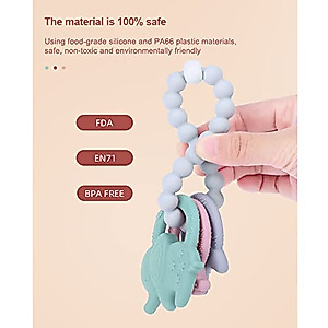Baby Teething Toys, Silicone Teething Relief Toys, Baby Chew Toys for Sucking Needs, Infant to Toddler Teether, Food-Grade Silicone, Elephant Shape