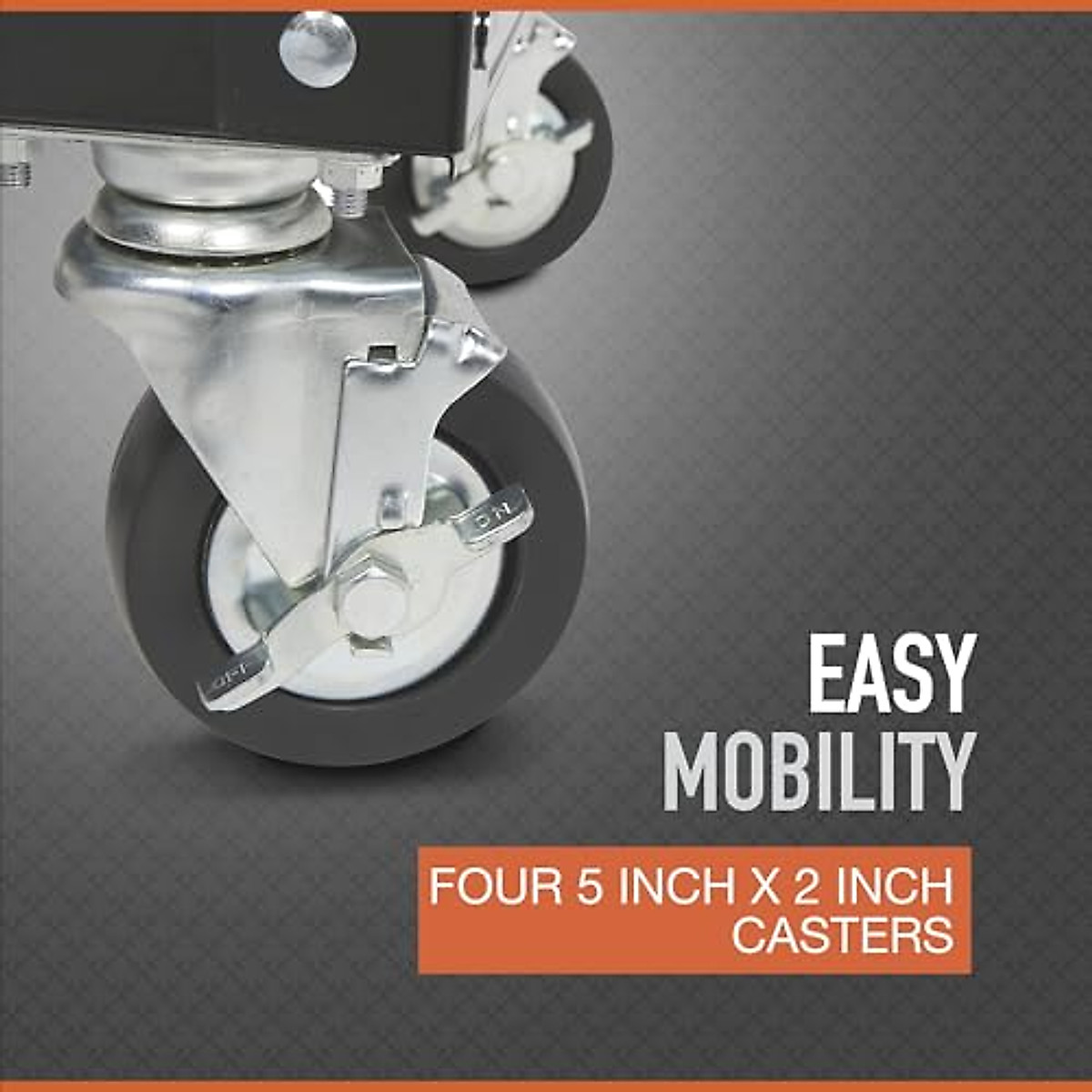 Ironton 30in. 5-Drawer Mechanic's Tool Cart - 33-7/8in.L x 17-5/8in.W x 39-1/8in.H, 700-Lb. Capacity