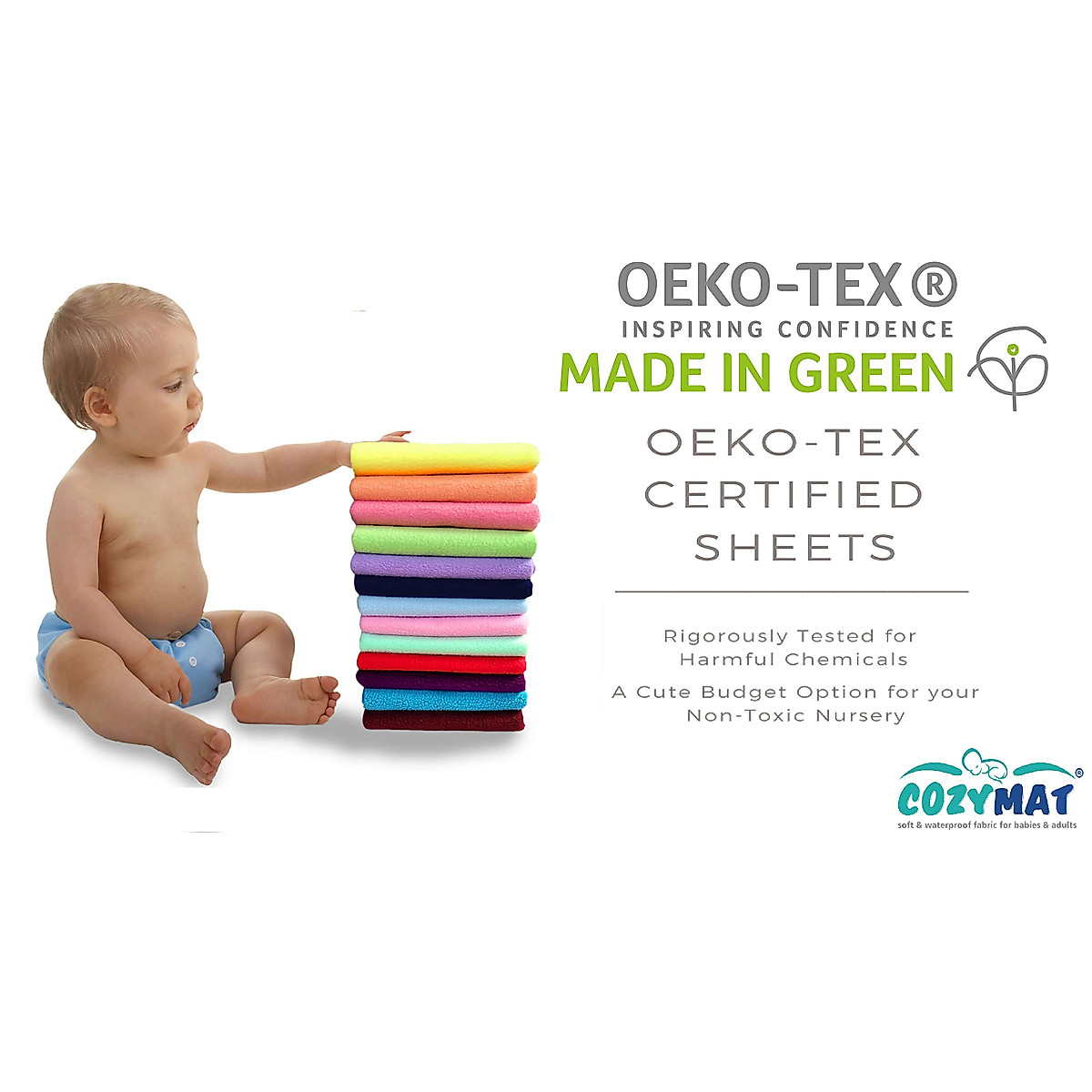 Cozymat Waterproof, Breathable, Reusable Mat/Underpad/Absorbent Sheets/Mattress Protector (Size: 140 x 100 Centimeter, FIROZA)