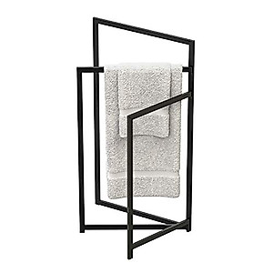 Gatco Freestanding Towel Holder, Matte Black