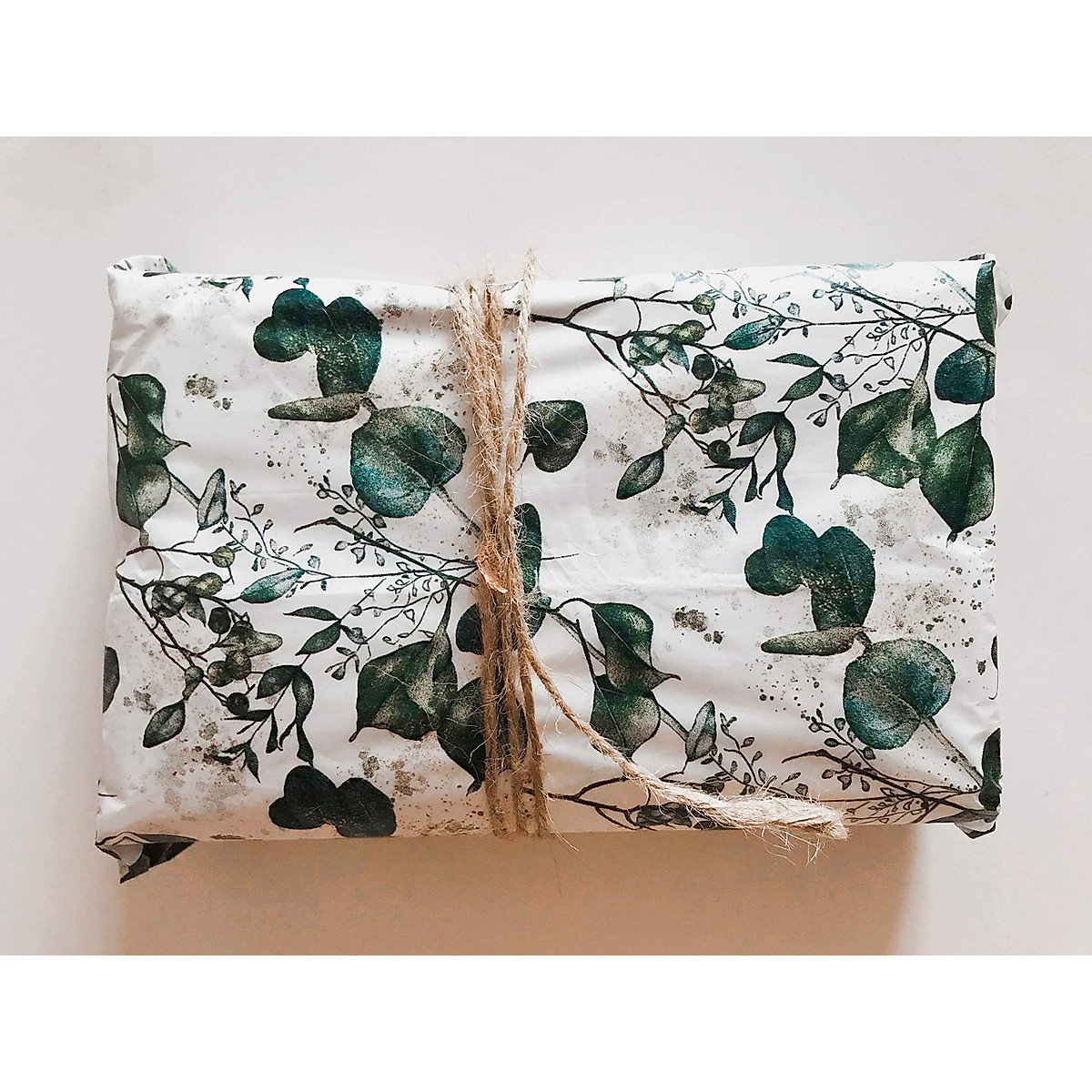InsideMyNest Eucalyptus Botanical Tissue Paper Sheets 30x20 Gift Wrap Box Filler (50)