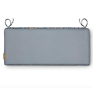 Vera Bradley by Classic Accessories Water-Resistant Patio Bench Cushion, 48 x 18 x 3 Inch, Rain Forest Toile Gray/Gold