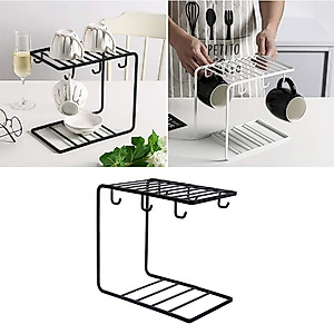 Hemoton 1pc Kitchen Organizing Coffee Cup Stand Decoration for Home Coffe Cup Holder Home Décor Cup Storage Rack Cup Holder for Home Iron Art Cup Holder Japanese-Style Display Stand Mug