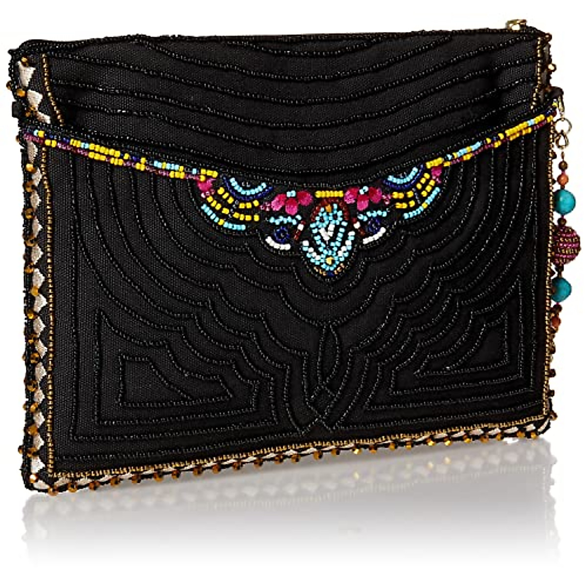 Mary Frances womens Mary Frances in Good Hands Crossbody Hamsa Handbag Bag, Multi, One Size US