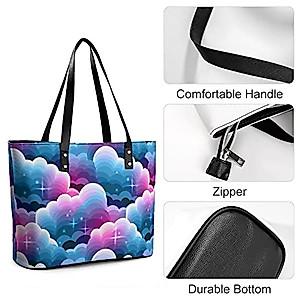 Womens Handbag Clouds Leather Tote Bag Top Handle Satchel Bags For Lady