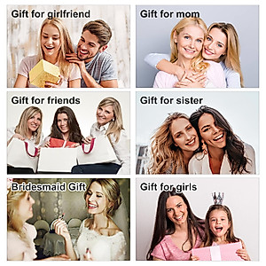 CASEGRACE Travel Jewelry Case Small Jewelry Box for Earrings Rings Necklace Travel Essential Accessories Back to School Portable Jewelry Case for Girls Bridesmaid Gifts Birthday Gift for Women, L