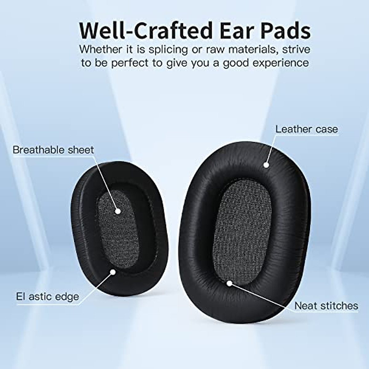 Tamicio Replacement Earpads for Sony MDR-7506 Headphones,Ear Pads Cushions Replacement Compatible with Sony MDR-7506 MDR-V6 MDR-V7 MDR-CD900ST Headphones Ear Pad Ear Cushion Ear Cups Ear Cover(Black)