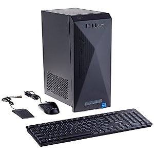 ASUS S501MD Desktop PC, Intel Core i7-12700, 16GB DDR4 RAM, 512GB PCIe SSD, Wi-Fi 6, Windows 11 Home, Black, S501MD-DB704