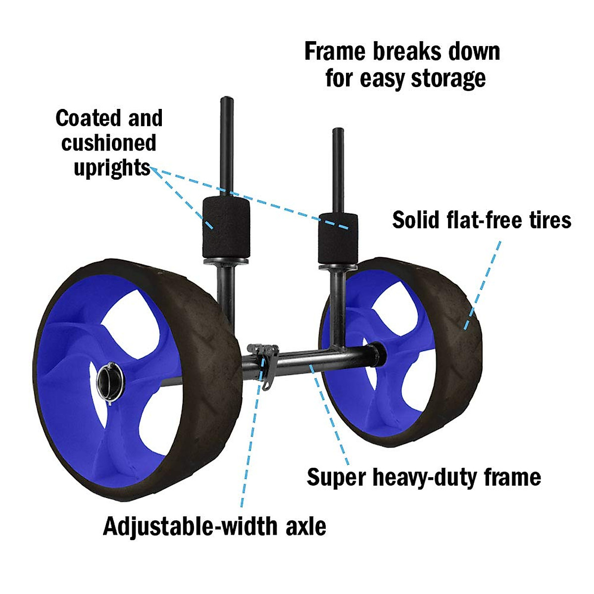 Seattle Sports Scupper Swift Sit-on-Top Wheeled Kayak Cart Carrier,Black