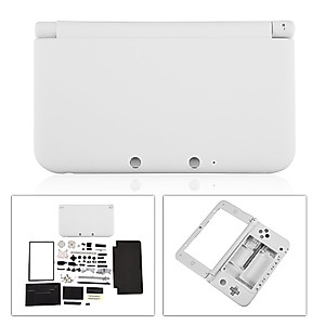 ZPSHYD Full Housing Case, Full Housing Case Cover Shell with Buttons Replacement Part for 3DS XL Game (White)
