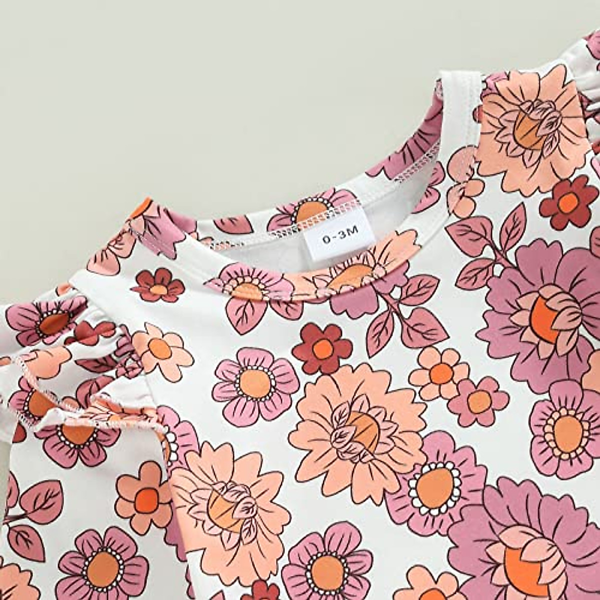 Baby Girl Fall Clothes Cute Graphic Long Sleeve Romper Bodysuit and Corduroy Suspender Skirt Suit for 3 6 9 12 18 Months (A Brown, 12-18 Months)