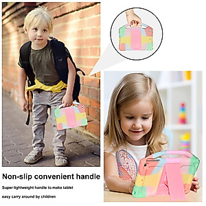 Adocham Kids Case for iPad Mini 5 4 3 2 1,Durable Shockproof Protective Silicone Cover for Apple 7.9 inch Kids iPad Mini/Mini 2/Mini 3/Mini 4/Mini 5 Case with Stand Handle(Rainbow)