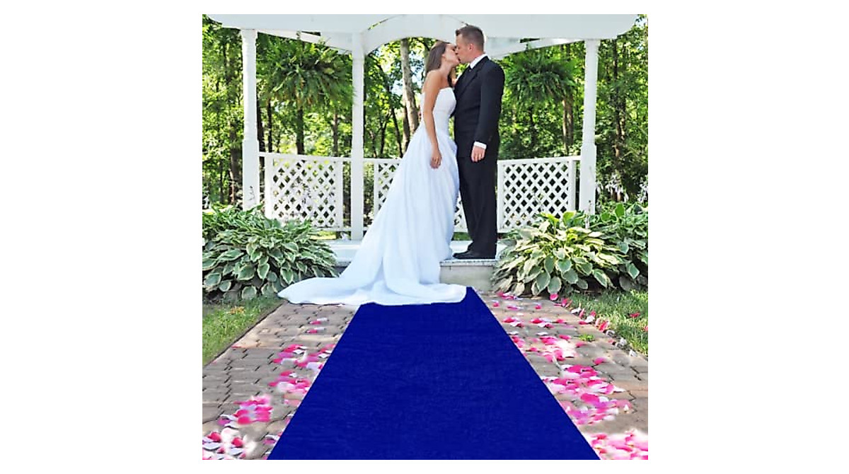 Wedding Aisle Runner in Royal Blue - Luxurious & Reusable Decor
