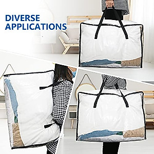 BOMOOMOO 3 Pcs Soft Folding Space Saving Storage Organization Bags for Garment, Bedding, Good Store Container for College Dorm, Bedroom, Apartment, Travelling, RV travel etc..