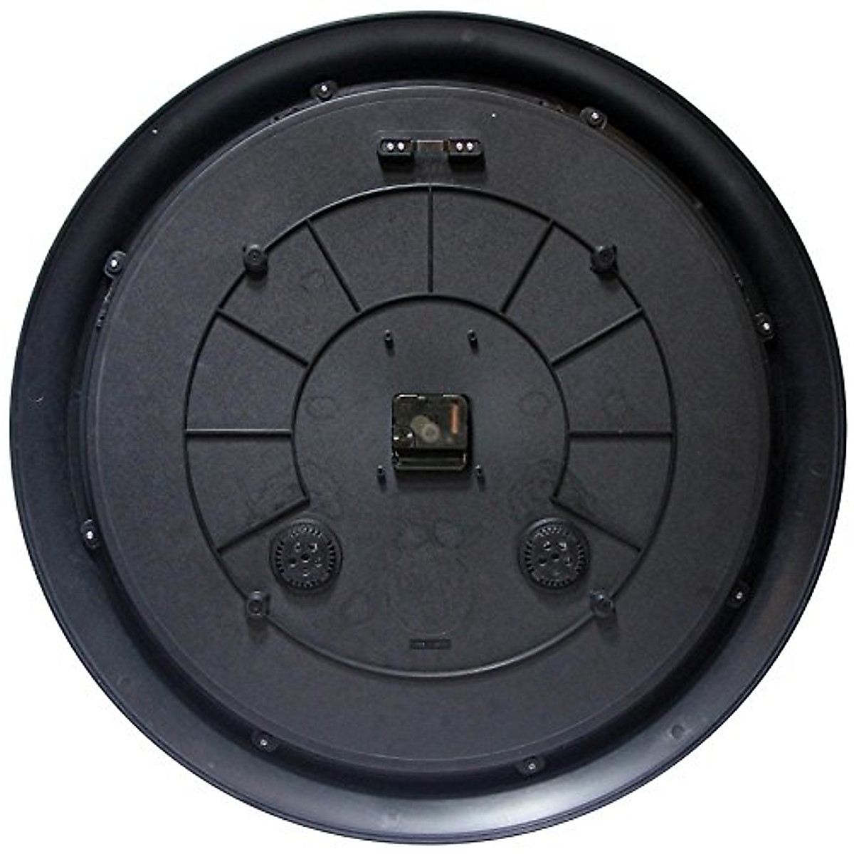 Infinity Instruments 24 inch Classic Humidity Round Wall Outdoor Indoor Thermometer Clock Hygrometer | for Patio, Pool, Garage, Large, Black/White