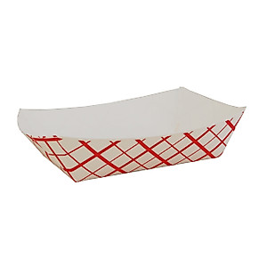 Southern Champion Tray 0421 #250 Southland Paperboard Food Tray, 2-1/2 lb Capacity, Red Check (Case of 500)