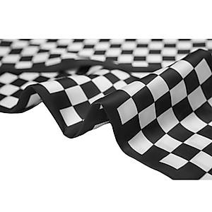 2 PCS Bag Handbag Handle Ribbon Scarf Head Band Hairband Halloween Checkerboard Print Neck Scarf Black and White
