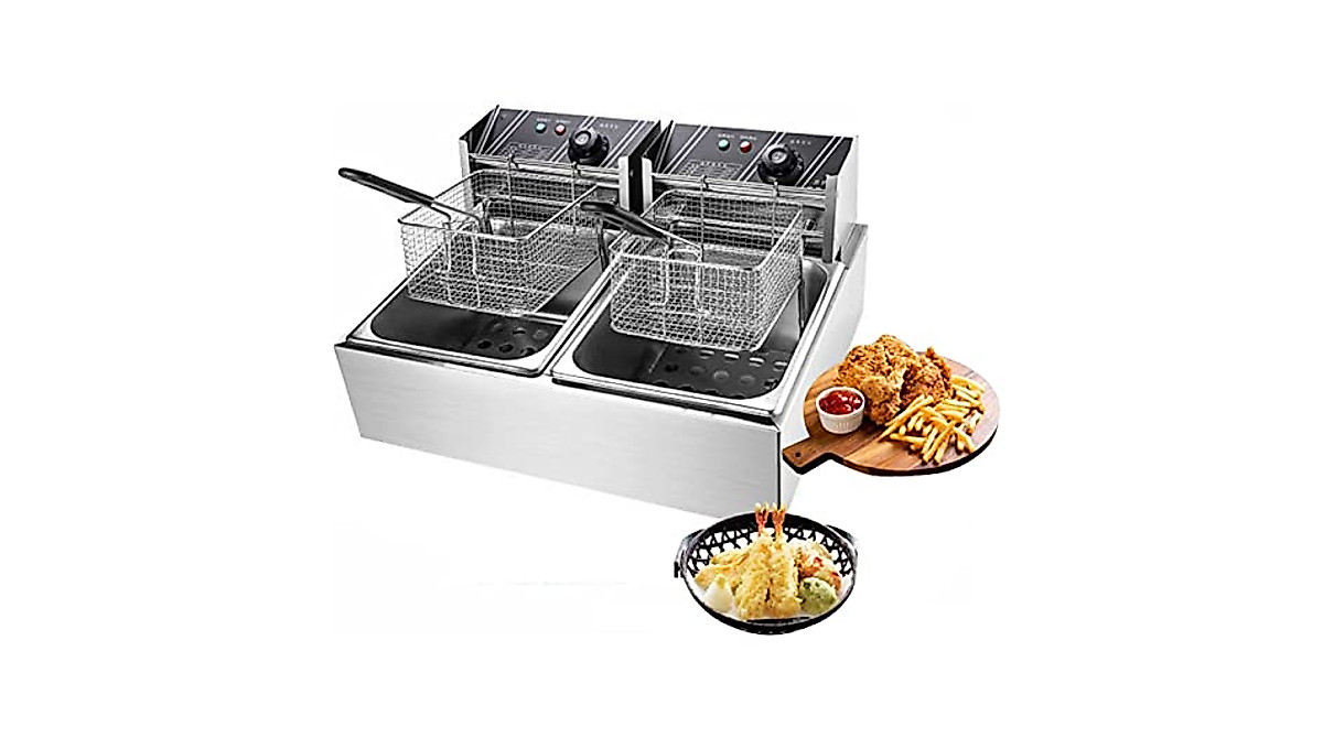 12L Electric Deep Fryer for Commercial Kitchens - Fast & Durable
