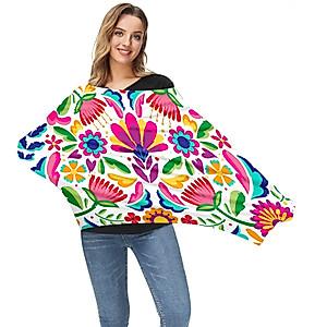 Baby Car Seat Stroller Covers Spring Mexican Flower Leaf Nursing Cover Breastfeeding Scarf Soft Breathable Stretchy Infant Car Canopy Coverage Carseat Cover for Boys and Girls Multi Use