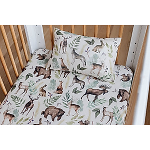 Pobibaby - 2 Pack Premium Toddler Pillowcase - Ultra Soft Jersey Knit - Crib Pillow, Kids Pillow, Travel Pillow Case Cover (Wildlife)