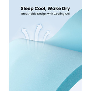 Dreamsmith 4 Inch Memory Foam Mattress Topper Queen, Cooling Gel-Infused Bed Topper for Back Pain with Removable Soft Cover, CertiPUR-US Certified, Queen