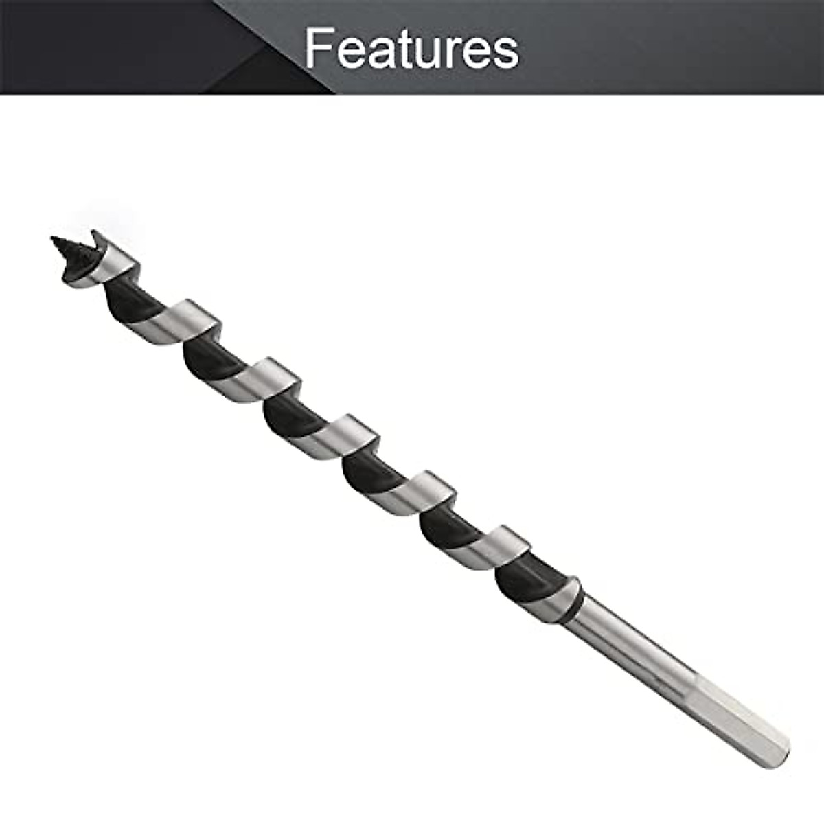 Utoolmart Auger Drill Bit Wood Hex Shank 14x230mm Cutting Dia High Speed Steel for Electric Bench Drill Woodworking Carpentry
