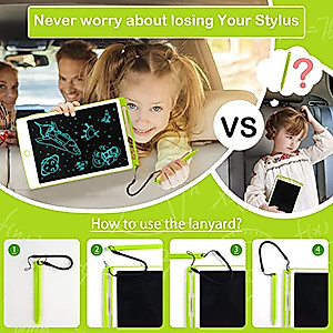 LCD Writing Tablet for Kids, Toddler Girl Boy Toys 8.5 Inch Kids Drawing Tablet Doodle Board with Lanyard, Road Trip Essentials Kids First Birthday Gifts for Girls Boys 3 4 5 6 7 8 9 Year Old
