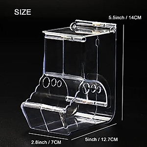 Lucky Interests 2 pcs Hamster Automatic Feeder 400ml, Hamster Food Dispenser with Brackets Small Animals Food Bowl for Dwarf Hamster Guinea Pig Chinchilla Gerbil Bird Hedgehog Ferret with 2 Spoon