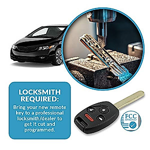 Keyless2Go Replacement for Keyless Entry Car Key Vehicles That Use 4 Button N5F-S0084A