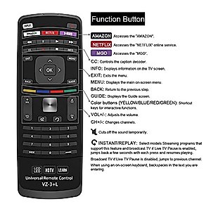 Gvirtue Universal Remote Control Compatible for VIZIO-TV-Remote All VIZIO LED QLED LCD HDTV 4K UHD HDR SMARTCAST Smart TVs Models