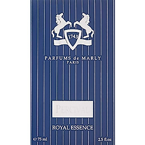 PARFUMS de MARLY - Percival - 2.5 Fl Oz - Eau De Parfum for Men - Top Notes Bergamot, Mandarin, Pink Pepper - Heart Notes Lavender, Geranium, Cardamom - Base Notes Balsam fir, Woody Spices - 75ml