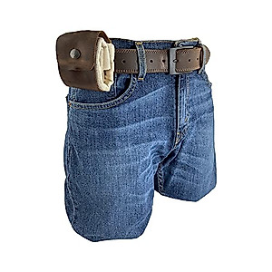 Hide & Drink, Water Resistant Sturdy Multi-Purpose Foraging Pouch (Collapsible) for Hiking Beachcombing, Treasures, Flowers Mushrooms Seashells, Handmade Includes 101 Year Warranty (Rojo Moreno)