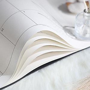 Simplified Desk Calendar 2024-2025 with Desktop Mat, Cabbrix Large Desk Pad Calendar 21 x 16.5 Inch Runs From Now to Jun 2025, Desk Blotter Calendar 2024-2025 for Home School and Office (Black)