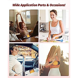 Natural Jade Menstrual Heating Pad, Portable Heating Pad for Period, Cramps, Belly, Waist, Electric Cordless Pad with Heating and Vibration Massage, Back Pain Relief, Gifts for Her or Him(Gray)