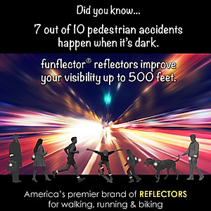 funflector Safety Reflector - Star - White - 6-Pack